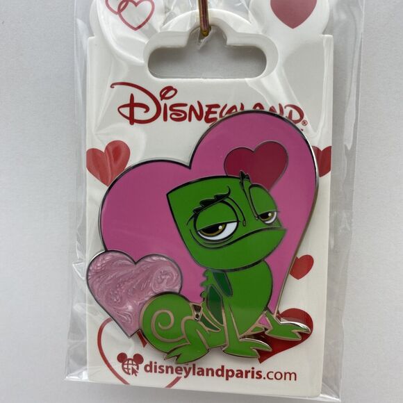 Disney | Jewelry | Disney Paris Pin Tangled Pascal Hearts Valentine ...